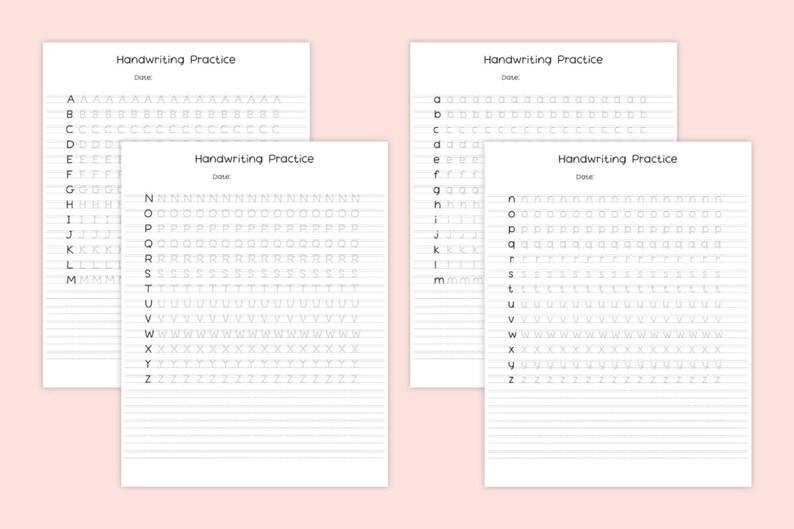 Handwriting Practice Sheets Handwriting Worksheet - Etsy