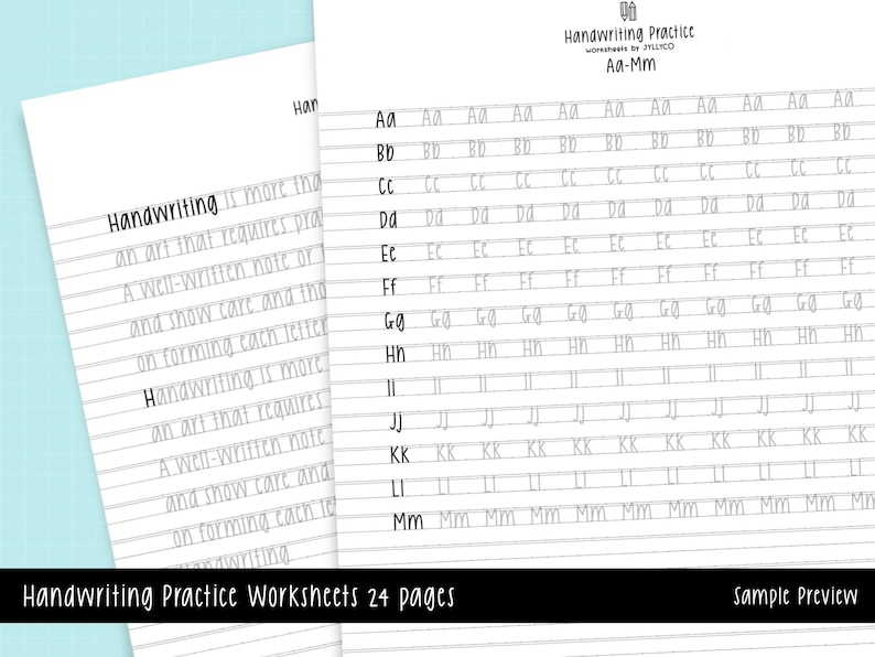 Handwriting Practice Worksheets: Printable Worksheets for Neat Tidy ...