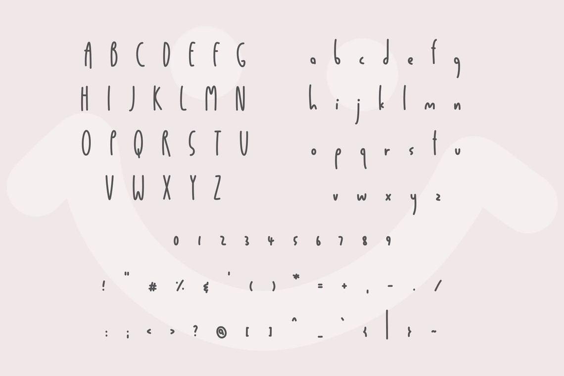 Whisper Font Handwritten Font Handwriting Simple Font | Etsy