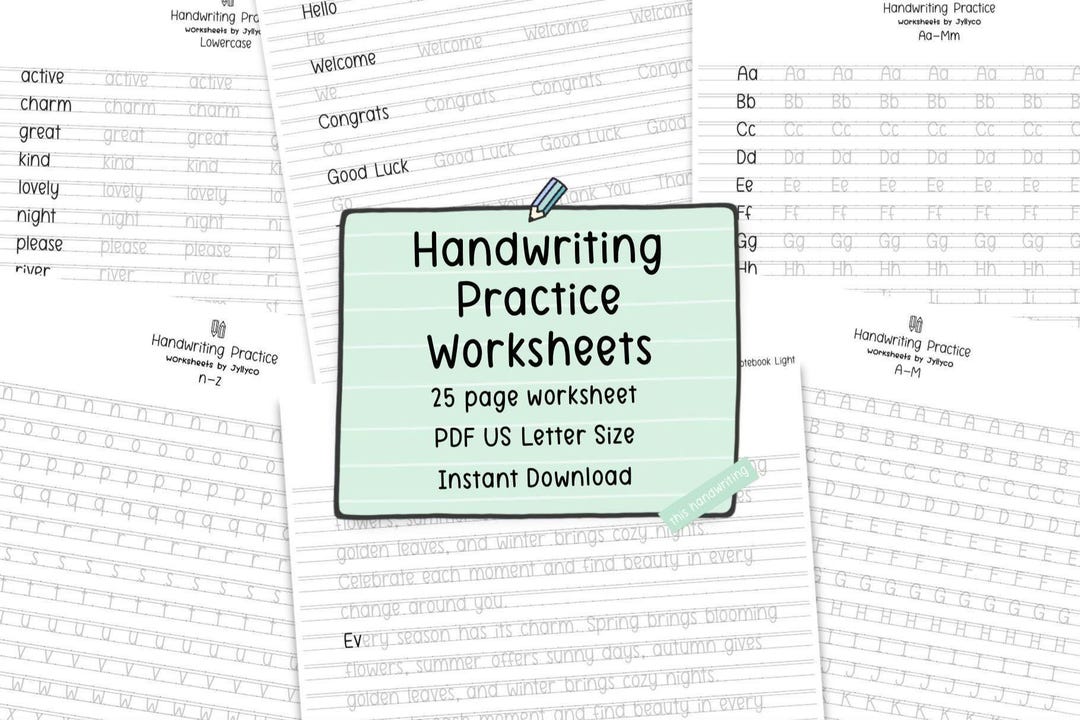 Handwriting Practice Worksheets: Printable Worksheets for Neat Tidy ...