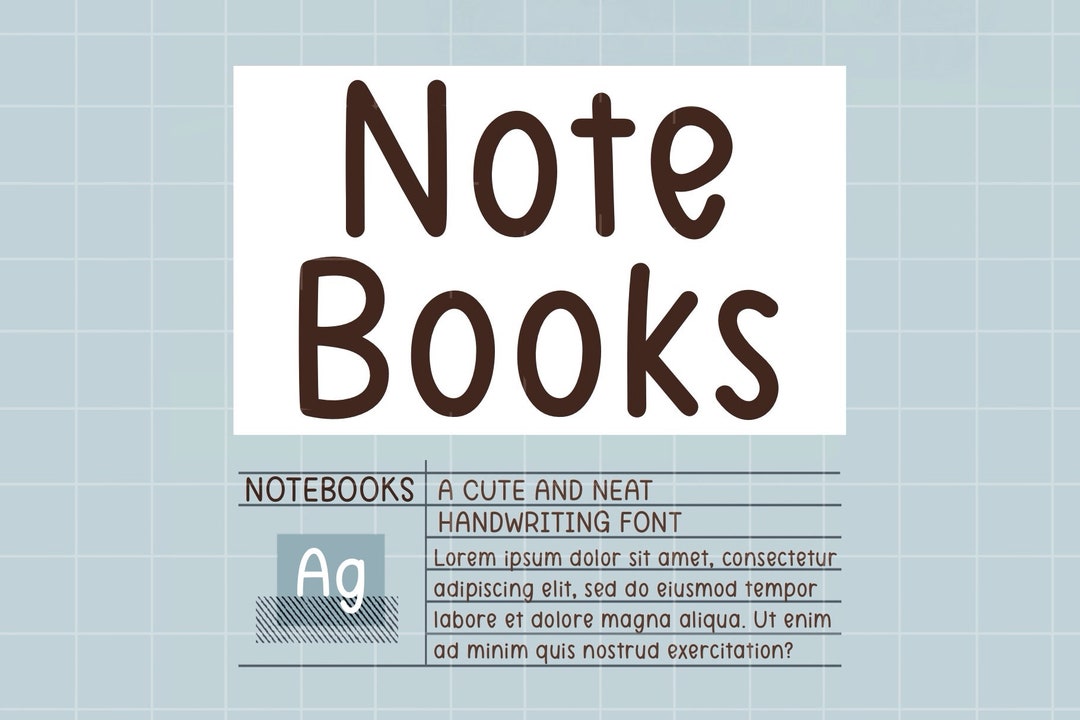 Notebooks Font Neat Handwritten Font Handwriting Font Neat Handwriting ...