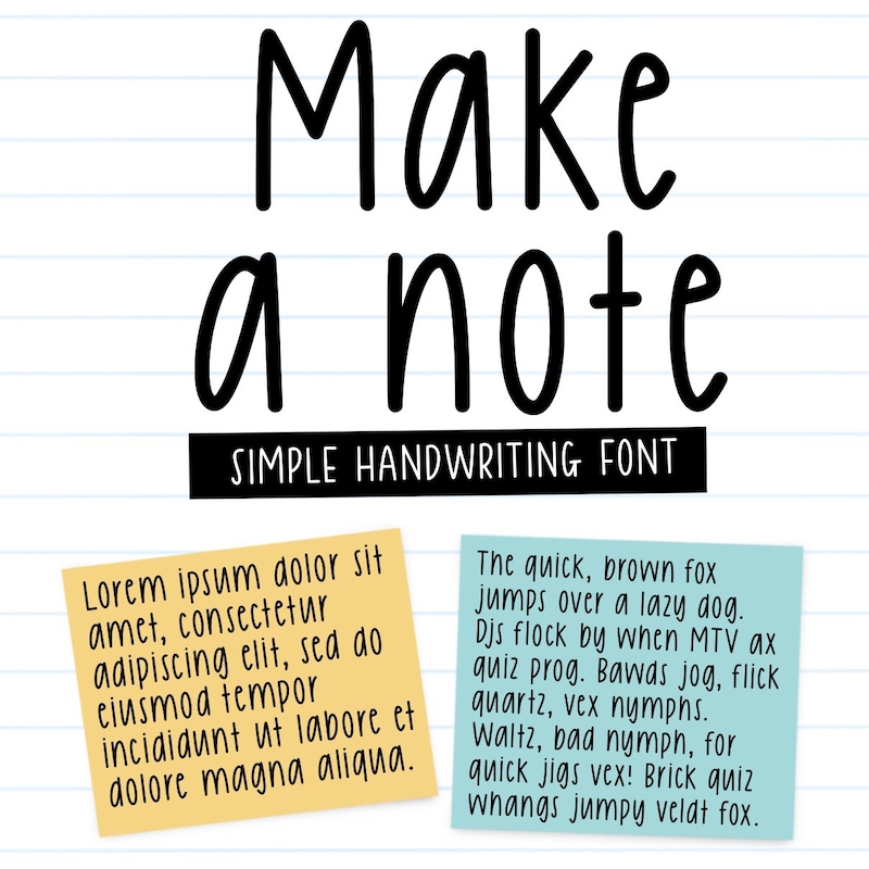 Lettering Fonts Notes - Etsy UK