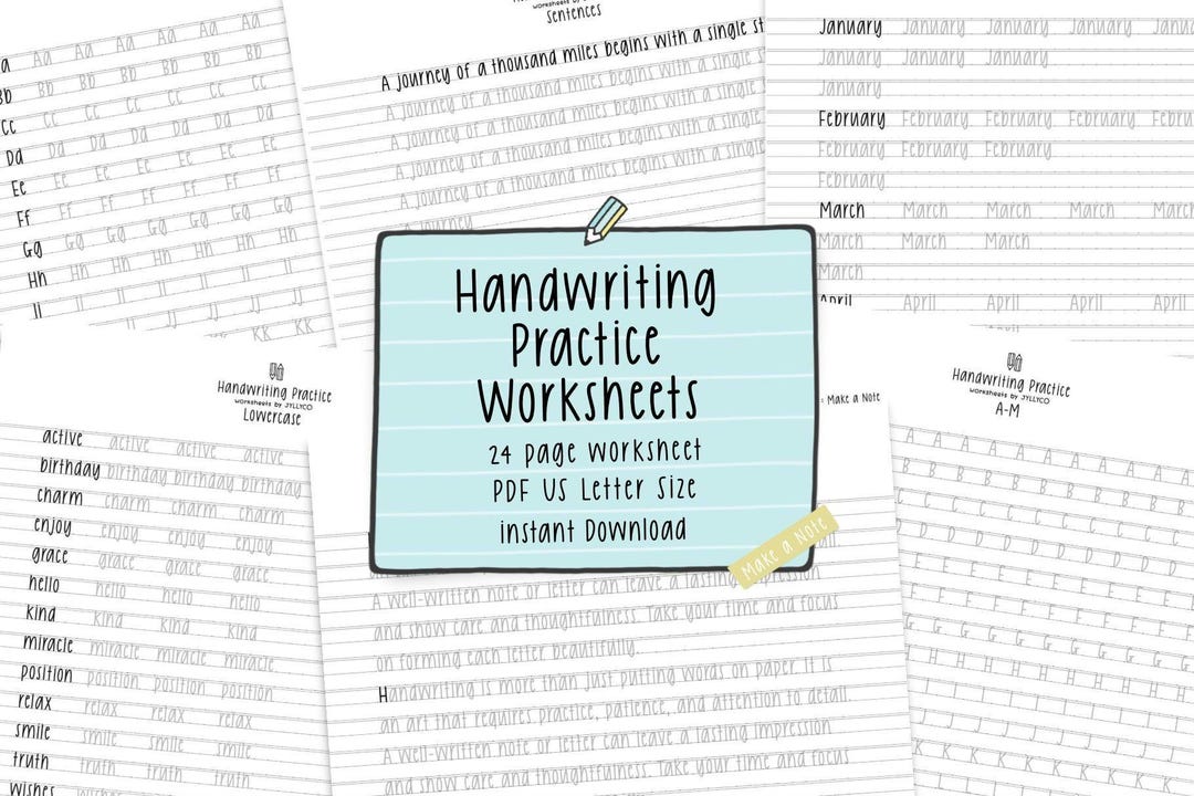 Handwriting Practice Worksheets: Printable Worksheets for Neat Tidy ...