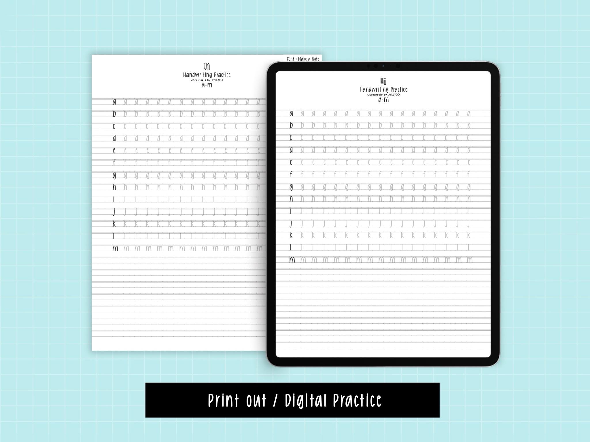 Handwriting Practice Worksheets: Printable Worksheets for Neat Tidy ...