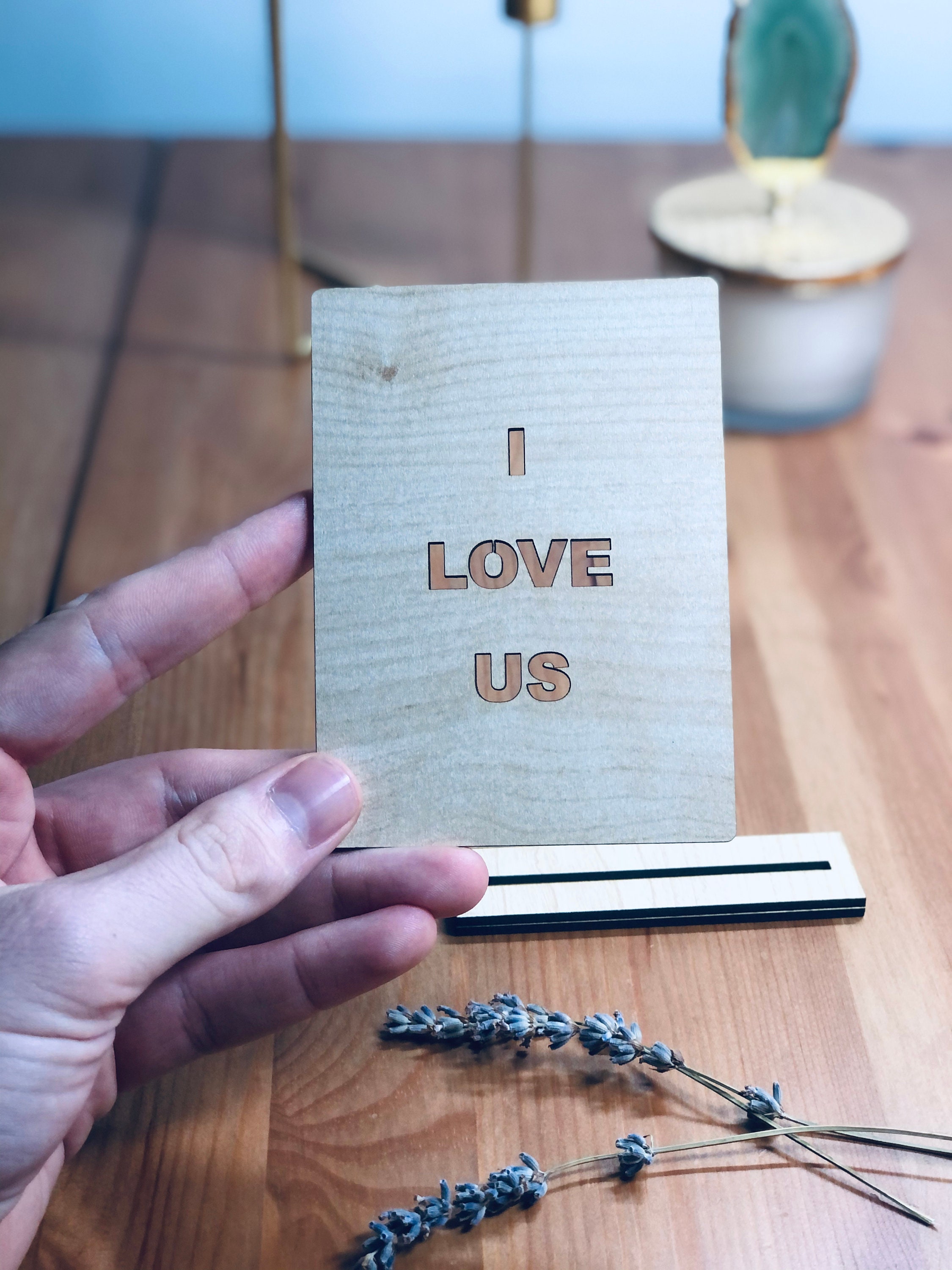 Custom Message Card Wood Card Custom Anniversary Card - Etsy UK