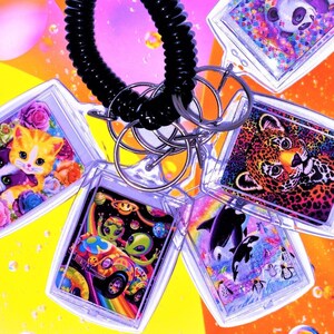 Lisa Frank Wristlet Keychains, 90's Inspired, Choose One, Party Favors ...