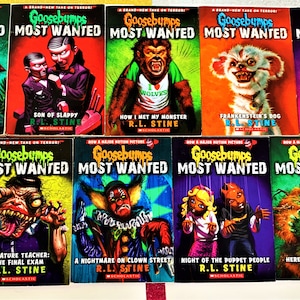GOOSEBUMPS MOST WANTED - R L Stine Kids Horror Paperbacks, Throwback ...