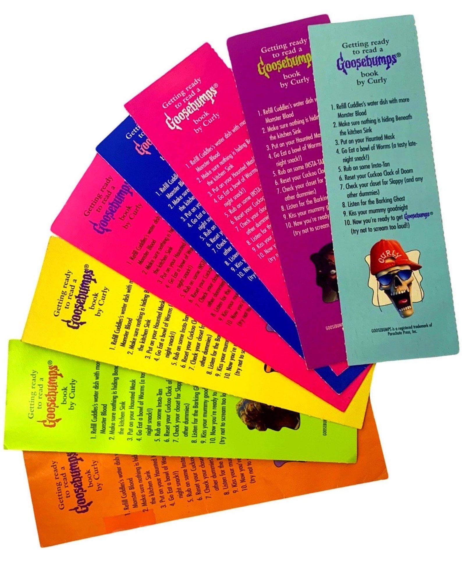 Goosebumps Bookmarks 90s- Choose a Color - Etsy