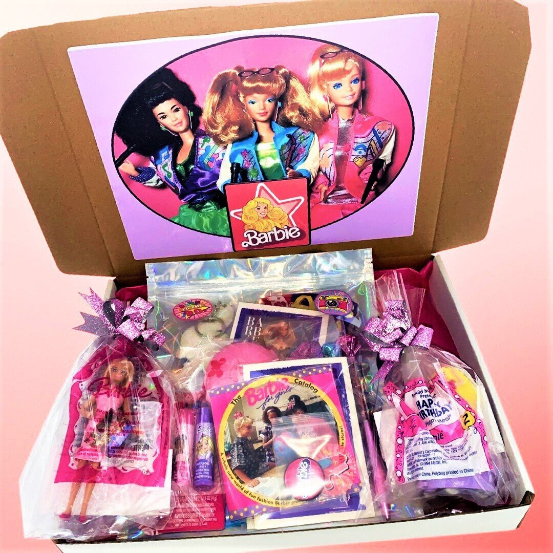 Barbie Themed MYSTERY Mini Time Capsule, Gift Ideas, Birthday Gifts, Pink