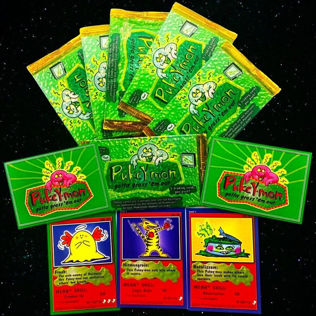 Pukeymon Trading Card Pack (2000) - Etsy