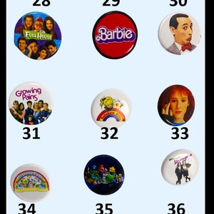 80s Style (5 Pack) Pinback Buttons, Mystery Scoop, 80s Pins, 80s Party ...