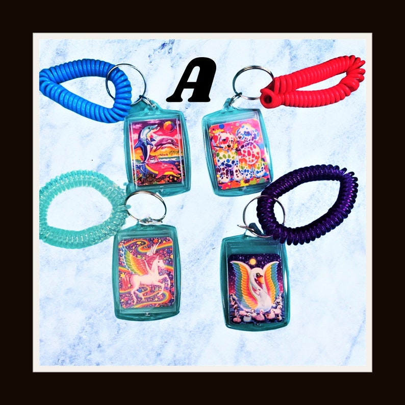Lisa Frank Wristlet Keychains 90's Inspired Choose One - Etsy