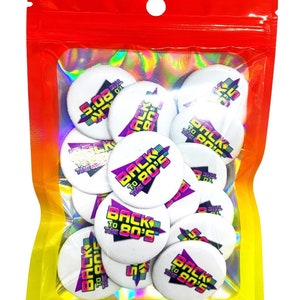 80s Style Pinback Buttons, Choose Buttons, 80s Party, 80s Party Favors ...