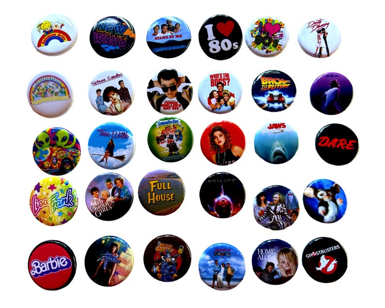 80's Buttons - Pick Your Favorites (1.25 Inch) Party Favors - Etsy