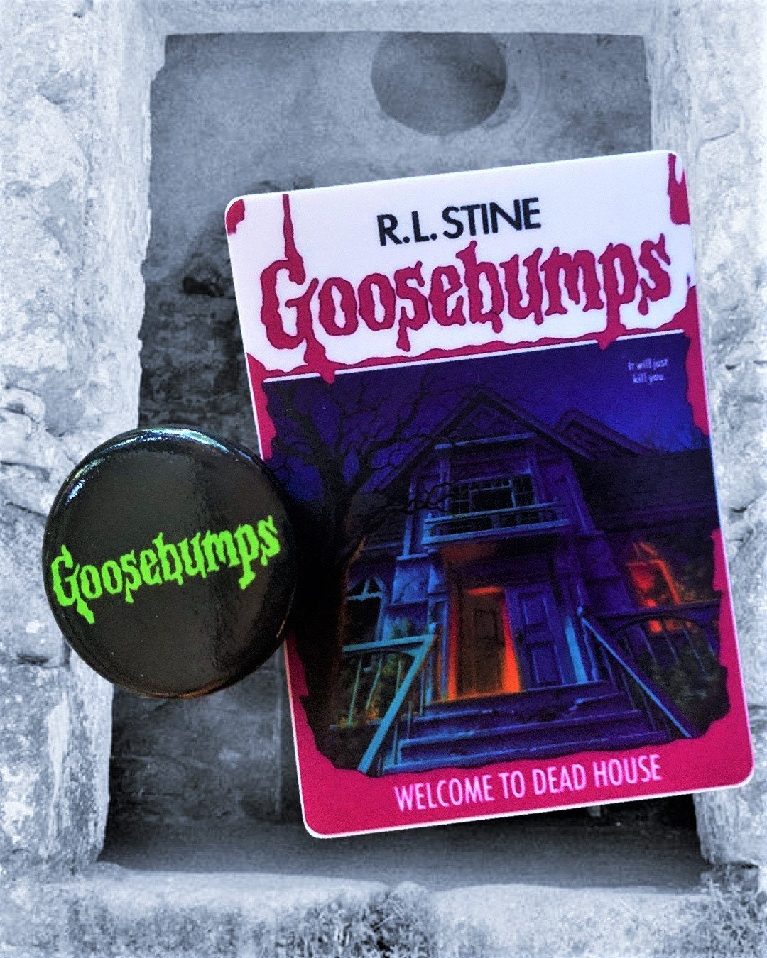 Goosebumps Button and Sticker (nostalgia, Favors, Retro Gifts, Party ...