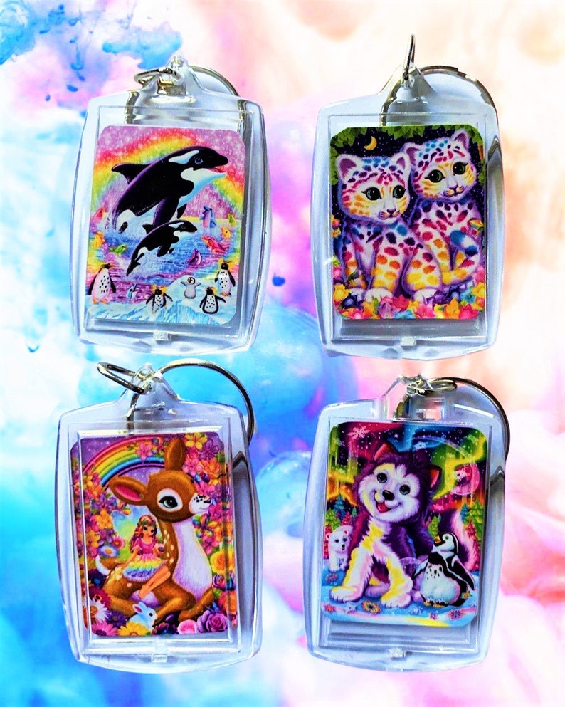 Lisa Frank Keychains 90's Inspired Choose One Party - Etsy