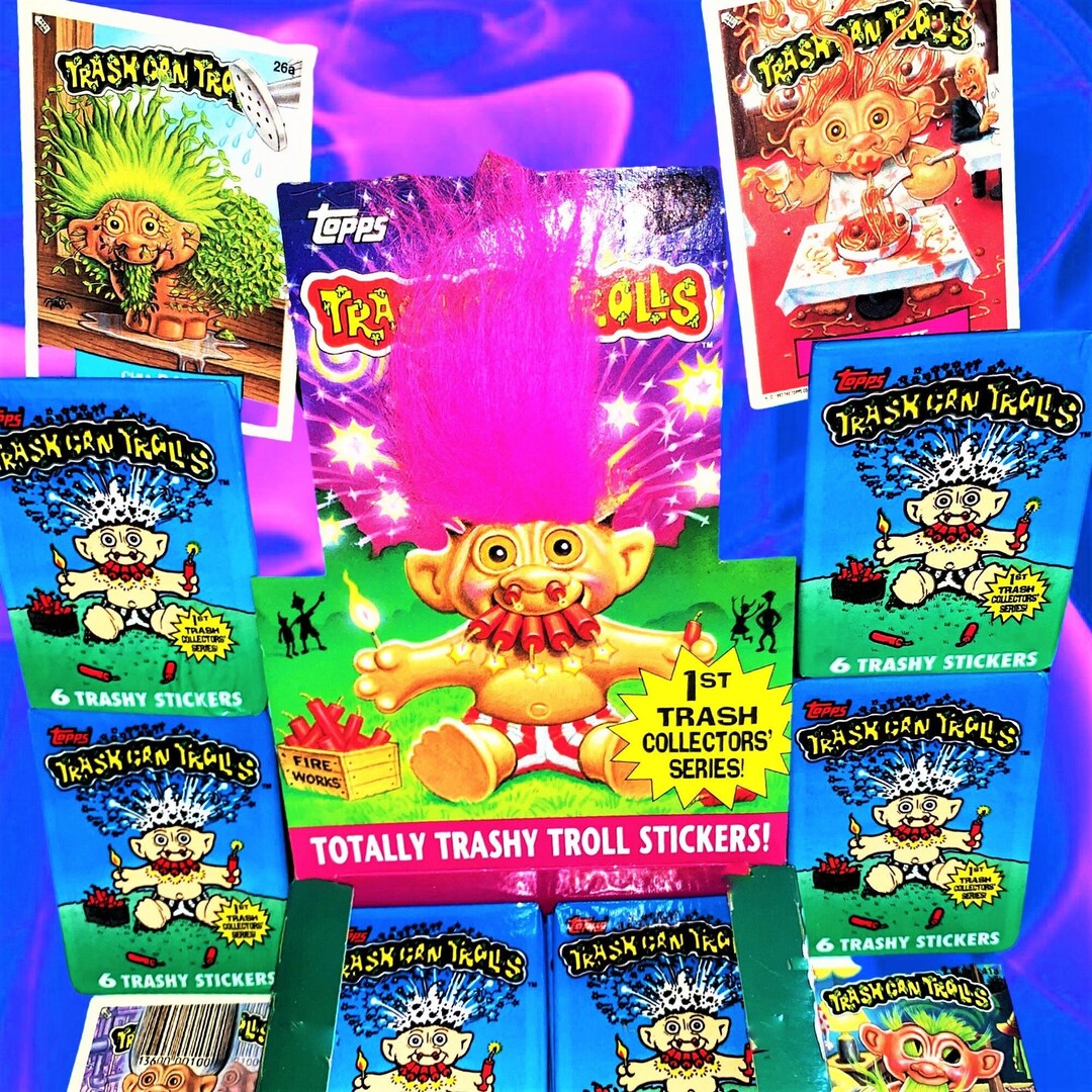 Trash Can Trolls Trading/sticker Card Pack (1992), 90's Toys, 90's ...