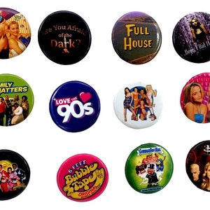 90s Style Pinback Buttons (choose Your Faves) 90s Pins, 90s Party ...