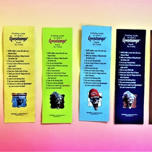 Goosebumps Bookmarks 90s Choose a Color - Etsy