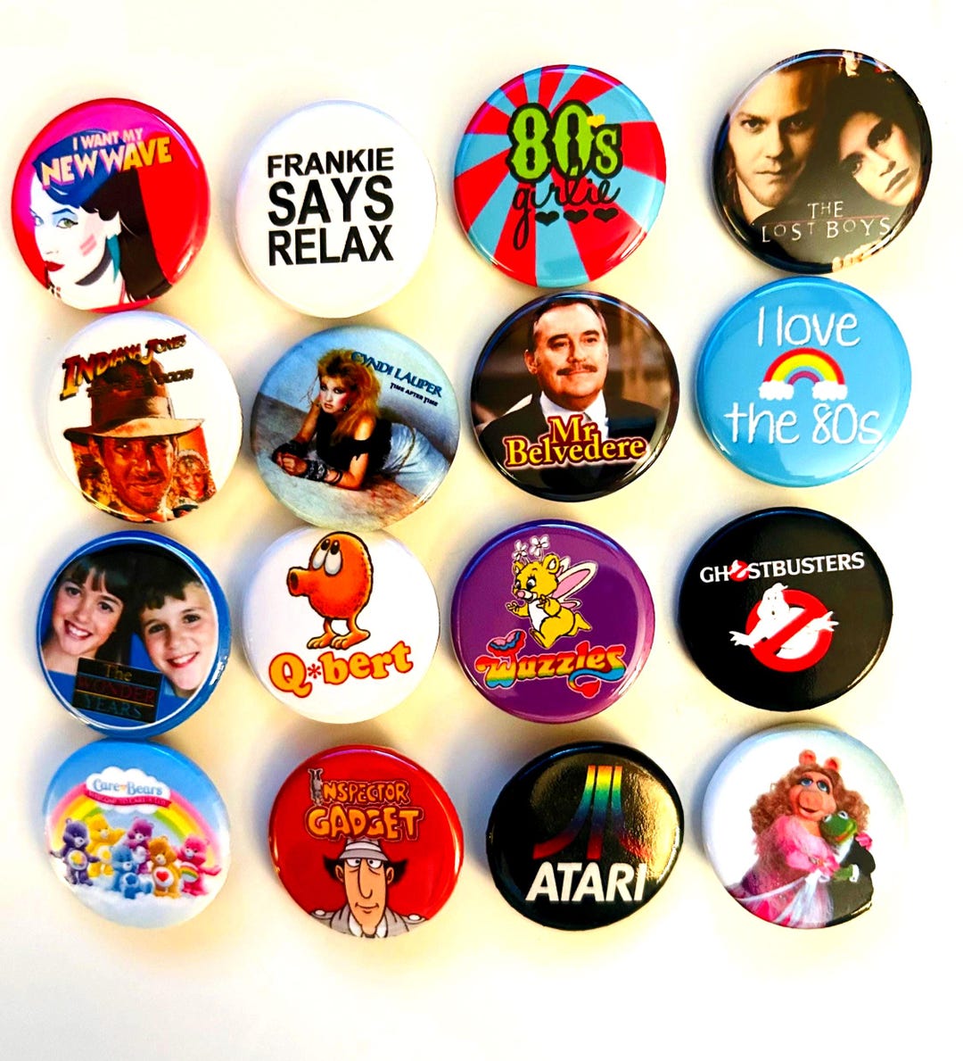 80s Style Pinback Buttons, Choose, 80s Party Favors - Etsy