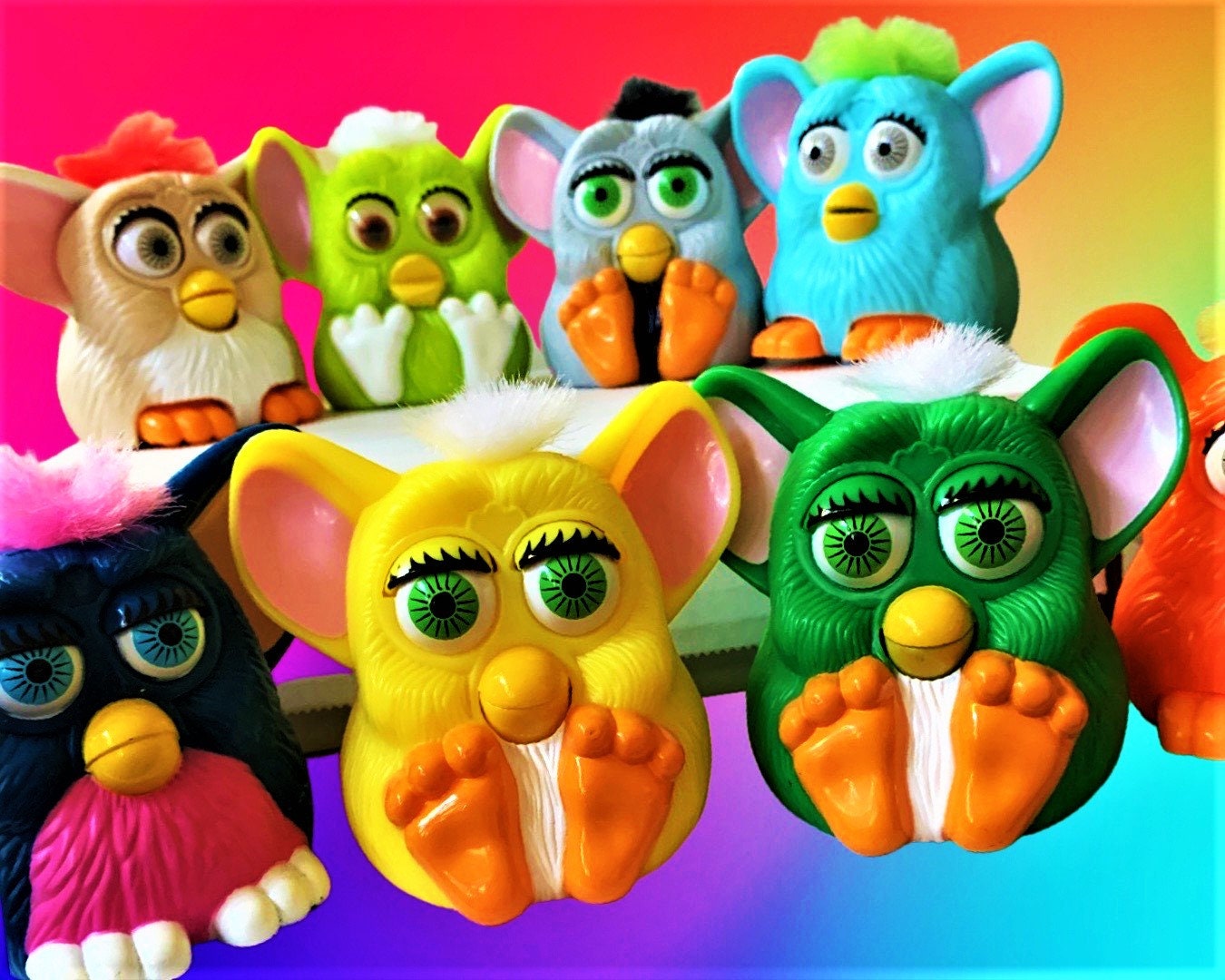 Furby Toys, Choose One 1998 Vintage Furby Toy, Mini Furby Kids Meal ...