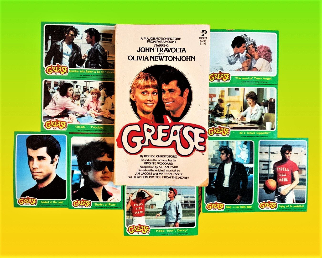 Grease Book (1978) with Trading Cards!