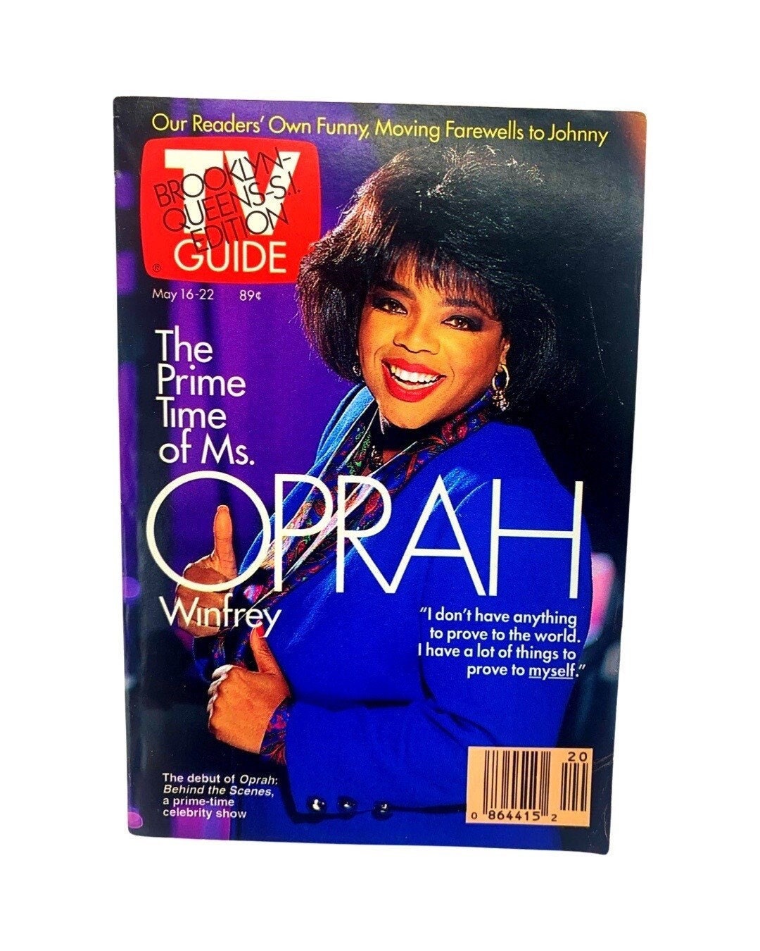 TV Guide 1992 Preowned, Oprah Winfrey, John Walsh, Johnny Carson ...