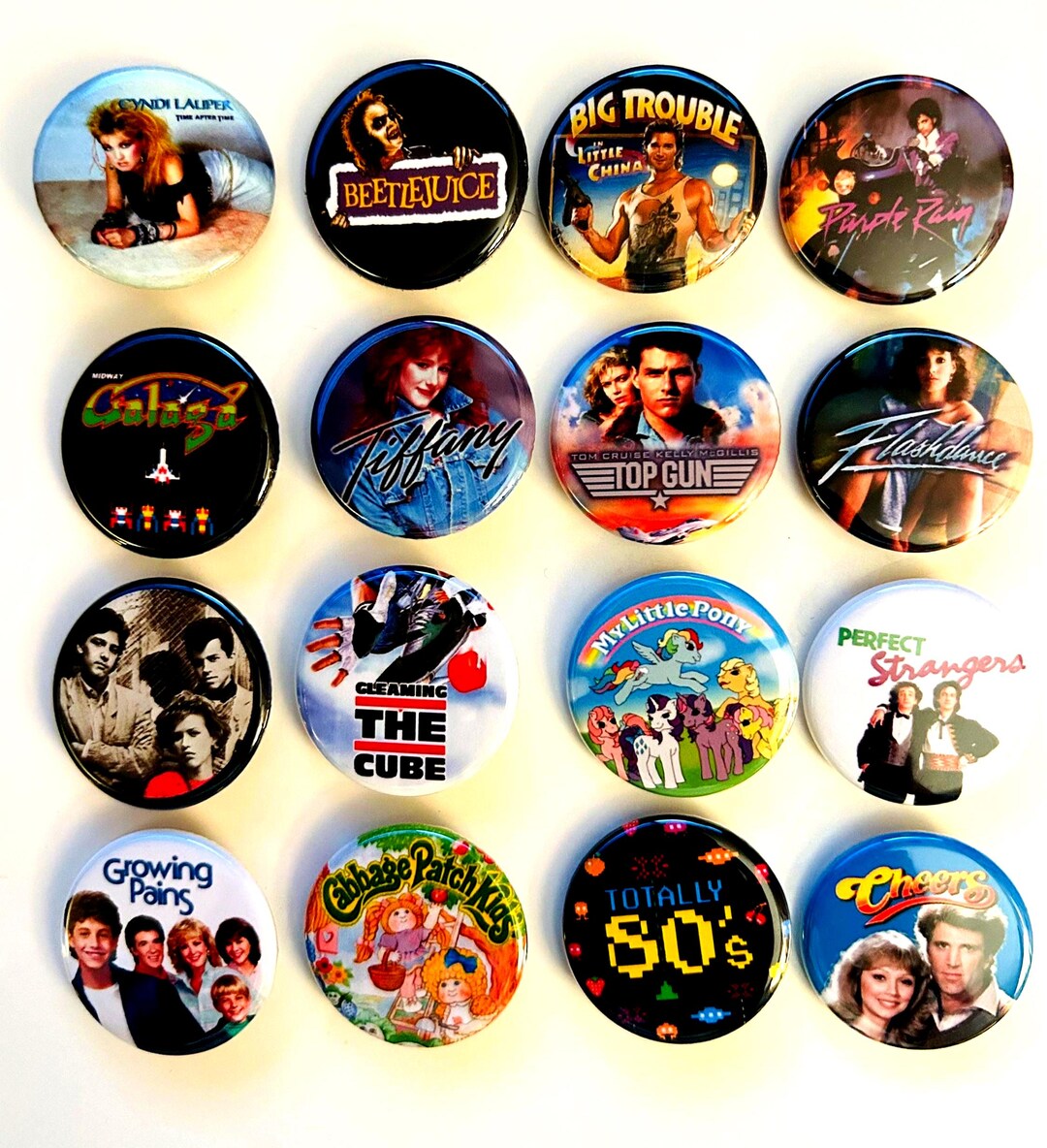 80s Style Pinback Buttons, Choose, 80s Party Favors - Etsy