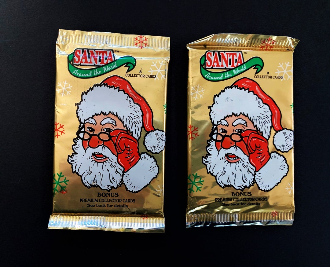 Santa Around the World Trading Cards (1 Pack of 8 Cards), Stocking ...