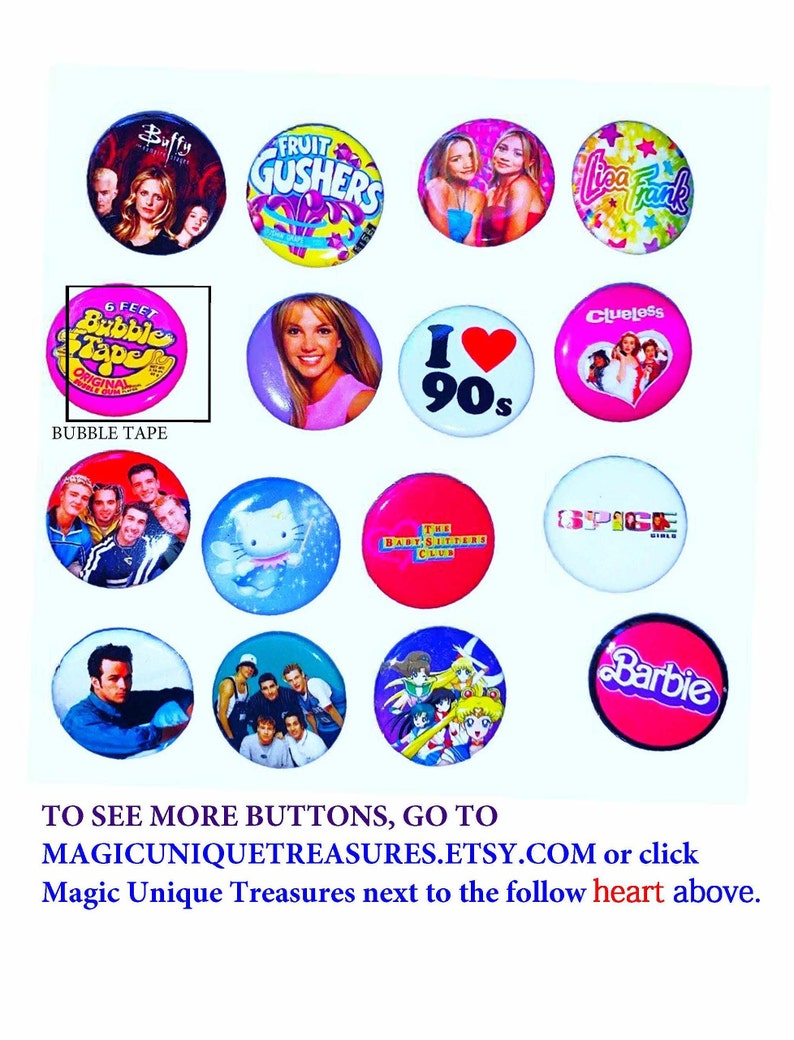 TGIF Six Pack 90's Style Buttons - Etsy