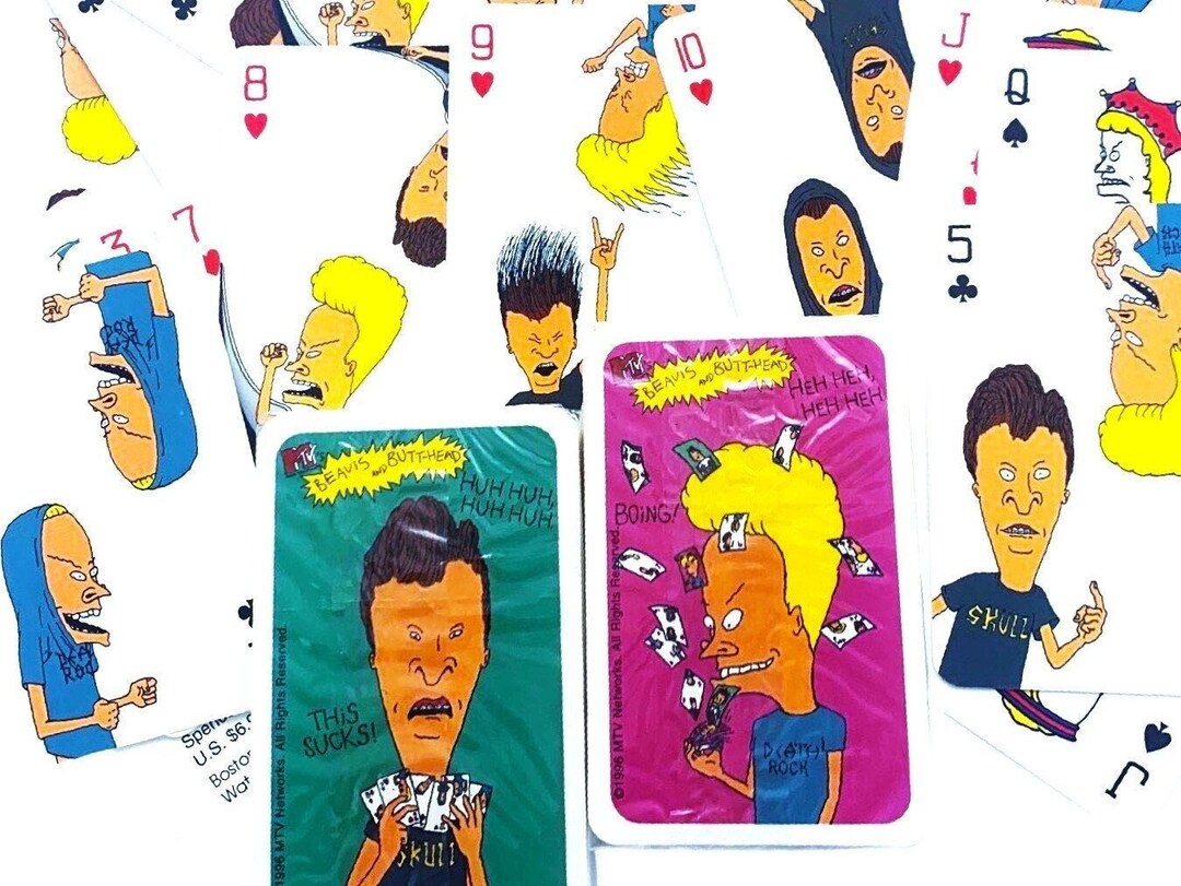 Beavis and Butthead Card Deck 1996 MTV Retro Gifts 90s - Etsy