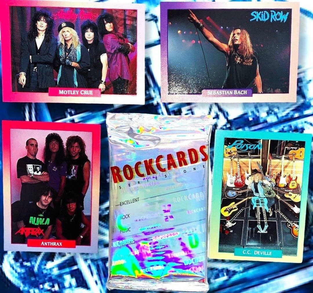Rock Cards (one 1991 Trading Card Pack) Each Pack Has 13 Cards Inside, Motley Crue, Anthrax, Bon ...