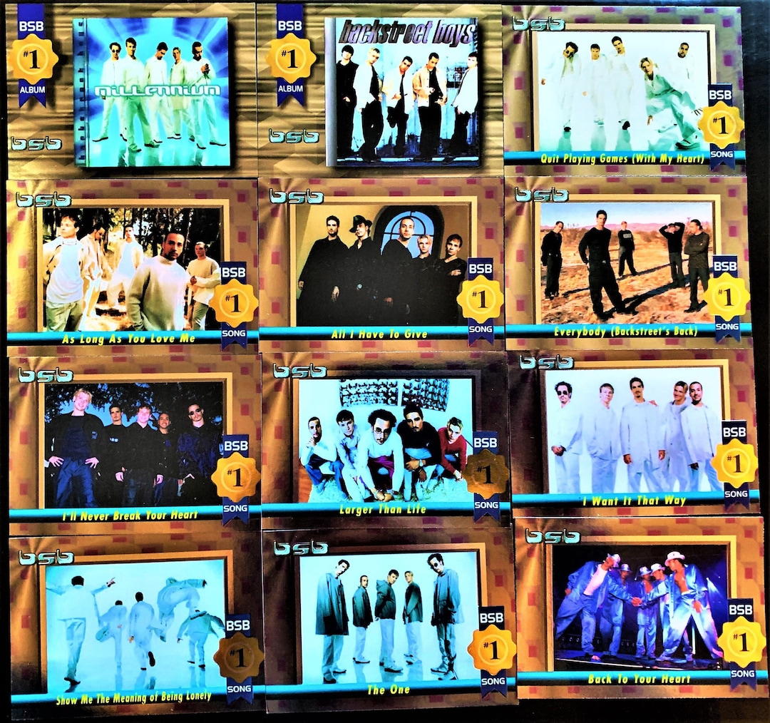 BSB Song/cd Cards (choose a Backstreet Boys Trading Card) - Etsy