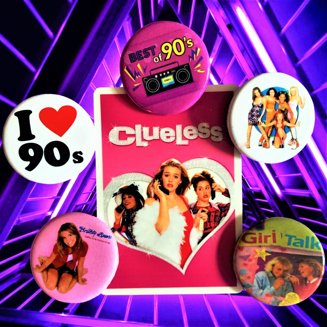 90s Style Pinback Buttons (5 Pack), 90s Pins, 90s Party, Pinback ...