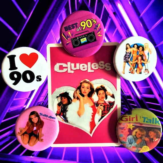 90s Style Pinback Buttons 5 Pack 90s Pins 90s Party | Etsy