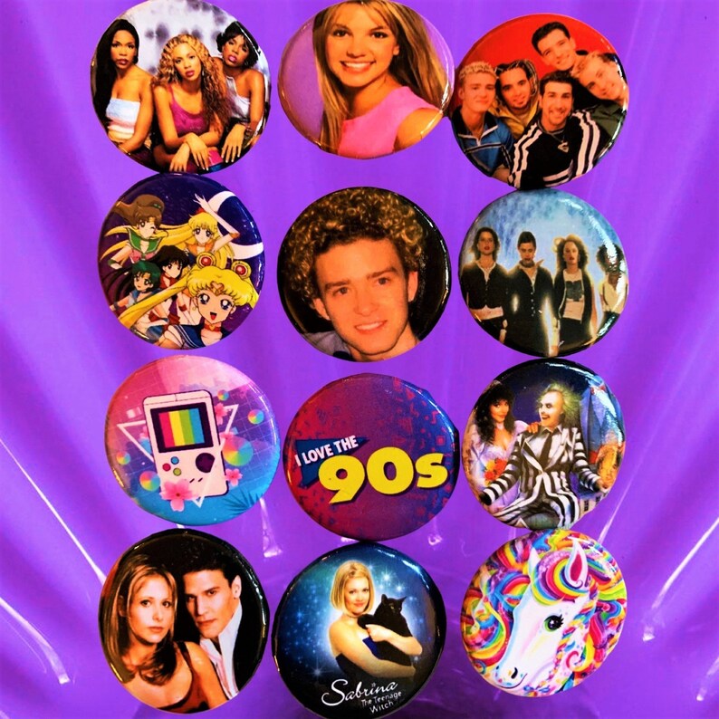 90s Style Choose Your Pinback Buttons (choose Your Faves) 90s Pins, 90s ...