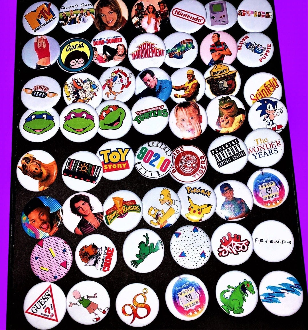 90s Style Choose Your Pinback Buttons (choose Your Faves) 90s Pins, 90s ...