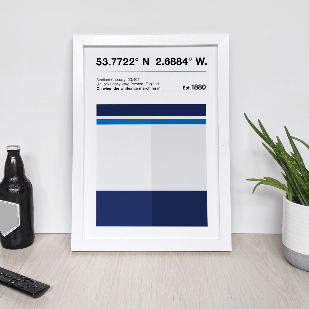 Preston - Football Crest Design & Stadium Coordinates - Football Team ...