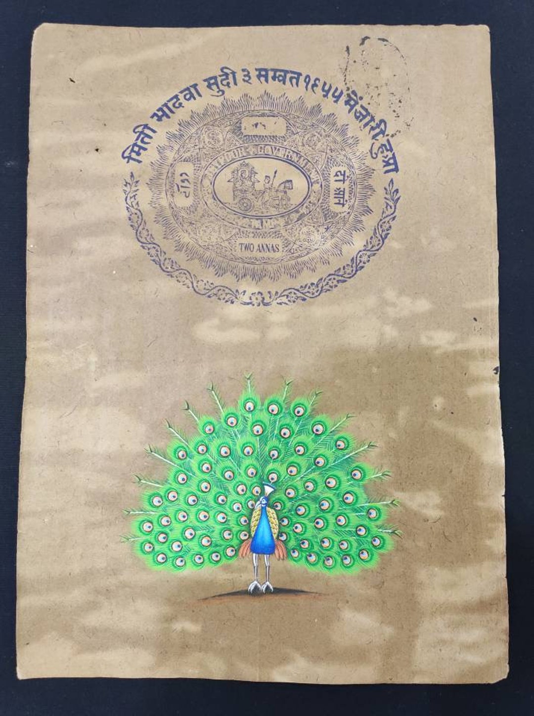 Peacock Painting, National Bird of India, Indian Miniature Painting ...