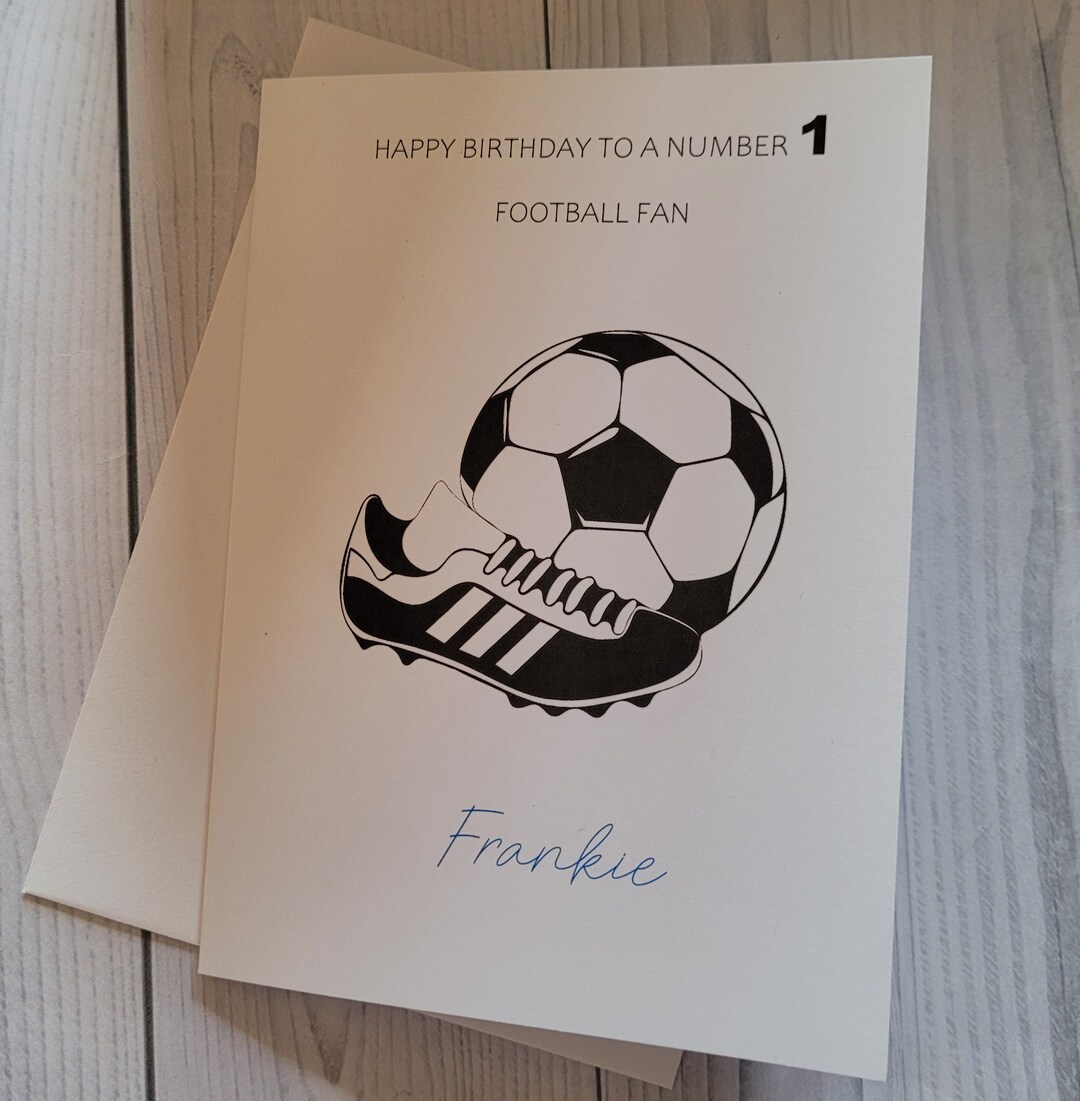 Football Fan Card, Male Birthday Card, Made to Order - Etsy