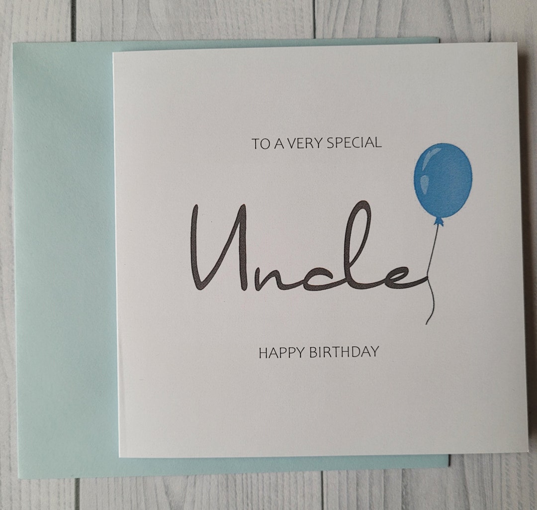 Personalised Uncle Birthday Card, Happy Birthday Card, Customised ...