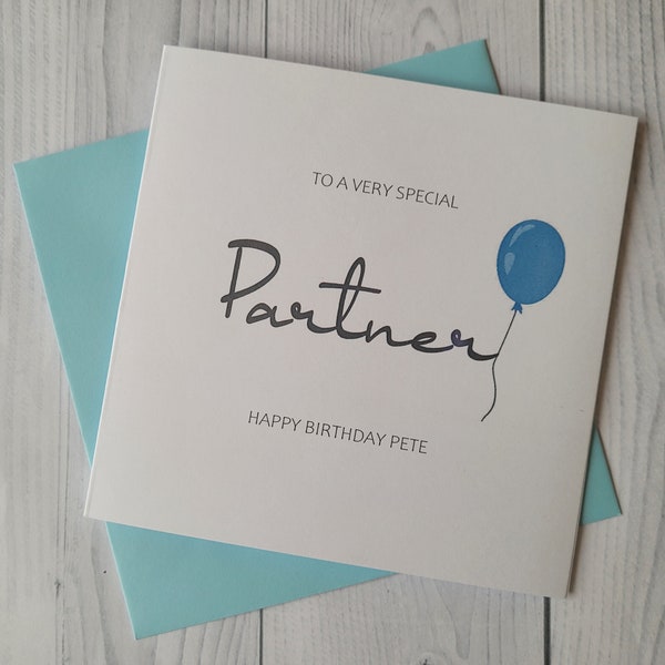 Partner Birthday Cards - Etsy UK
