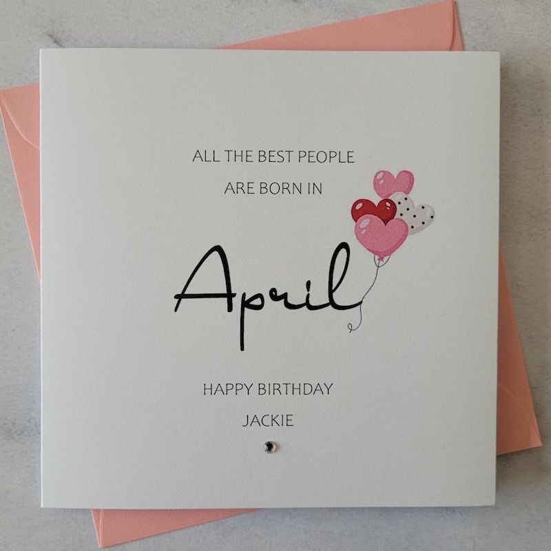 April Birthday - Etsy