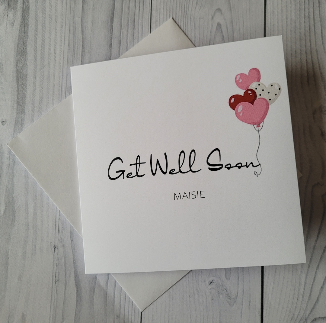 Personalized Get Well Soon Card: Custom Greetings - Etsy Australia