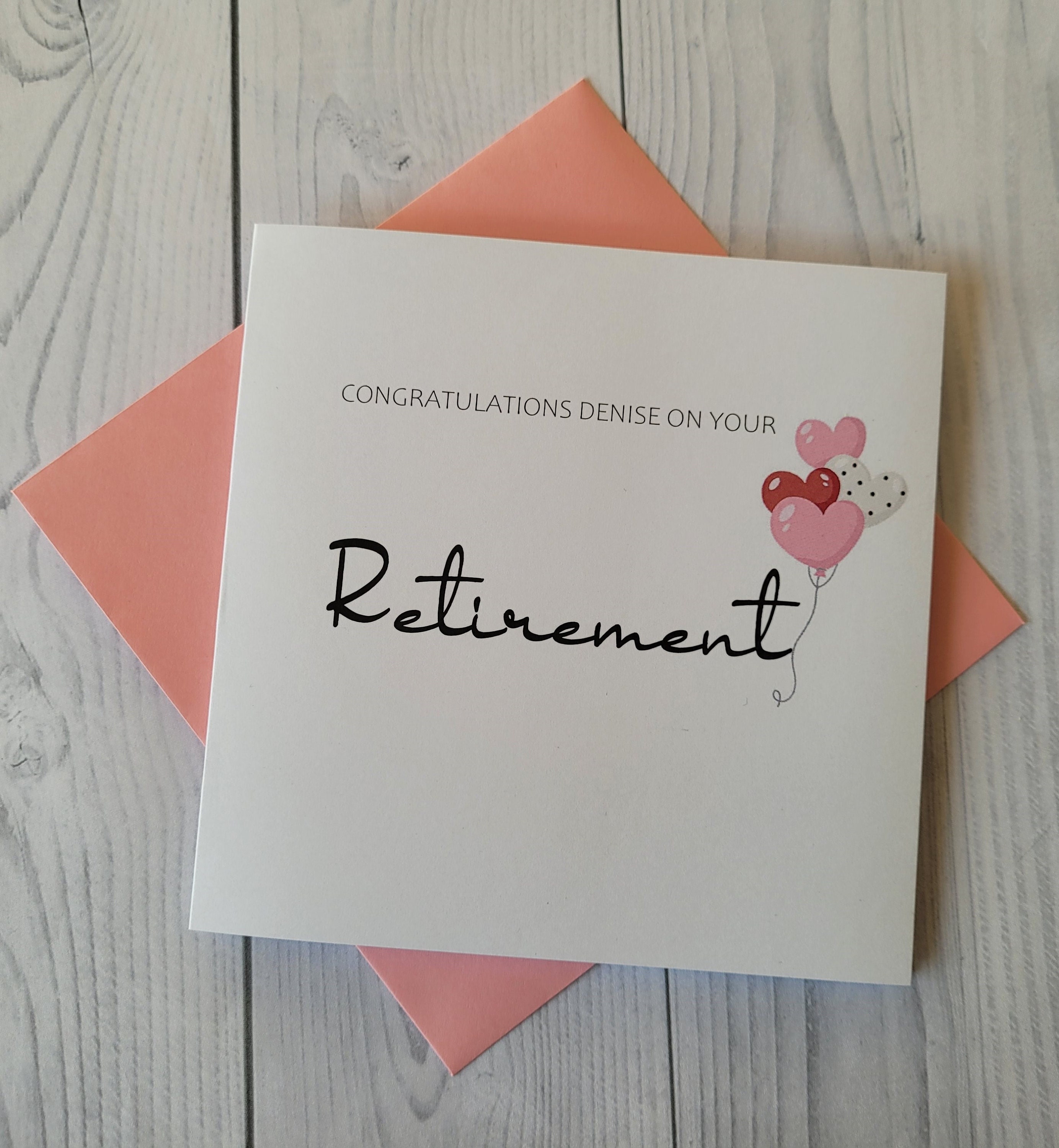 Retirement Card Personalised Card Customised Card Custom | Etsy
