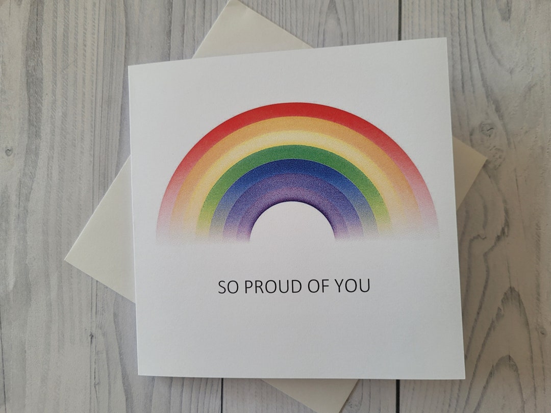 Coming Out Card, LGBT Cards, Gay Pride, Encouragement Cards, Proud Card ...