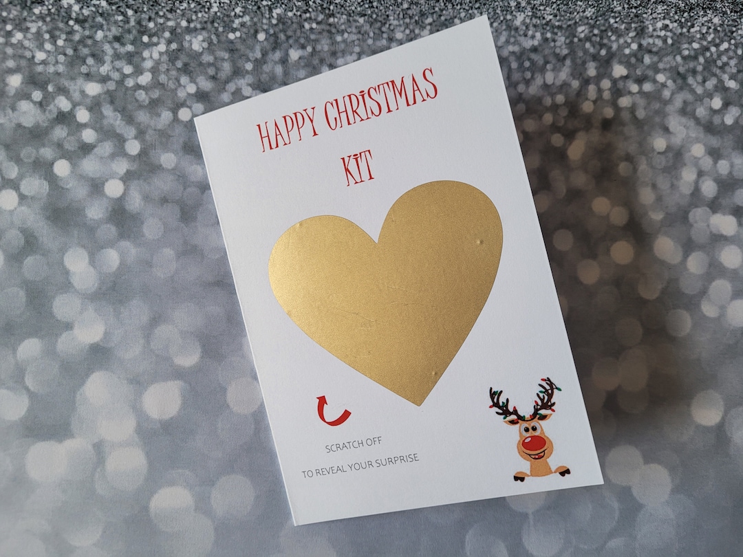 Christmas Surprise Card Surprise Present Scratch off Card - Etsy