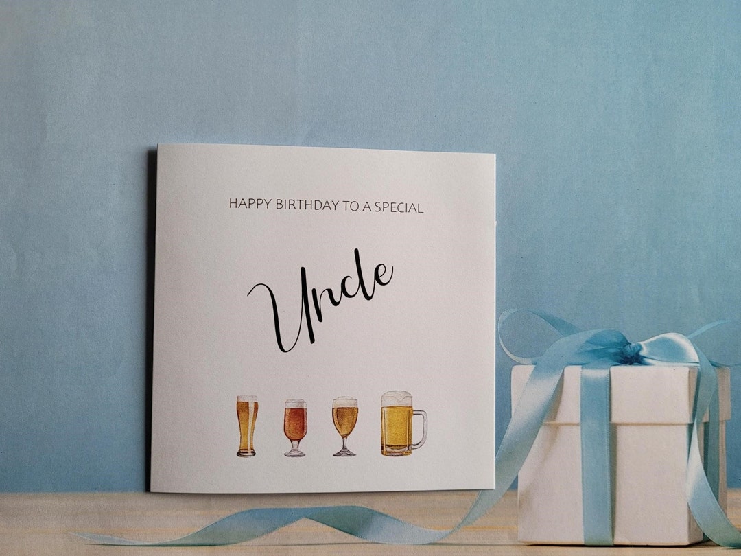 Uncle Birthday Card, Happy Birthday Card, Customised Birthday Card ...