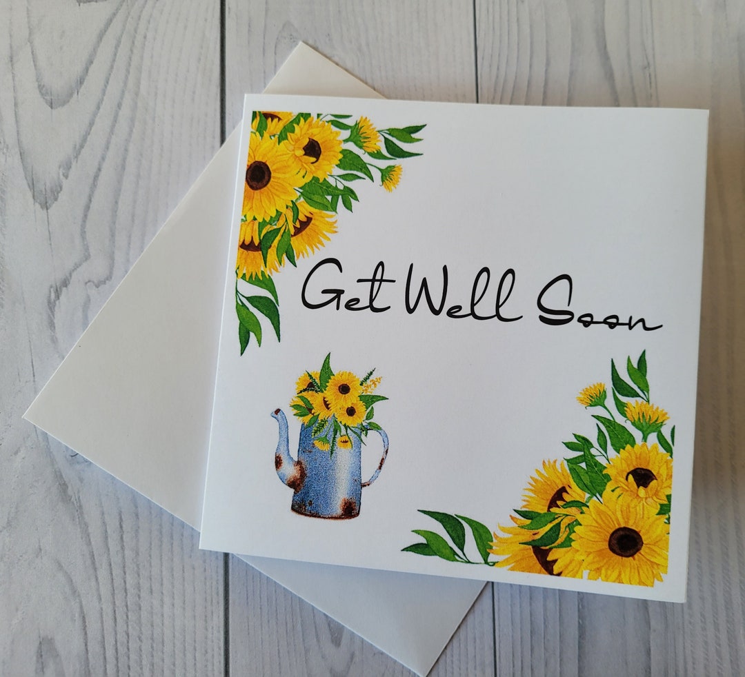 Tarjeta Get Well Soon, tarjeta personalizada, tarjeta personalizada ...