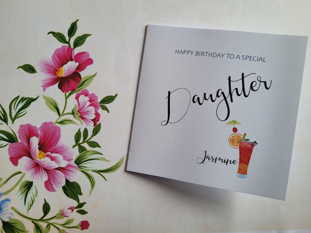 Daughter Birthday Card, Personalised Birthday Card, Happy Birthday Card ...